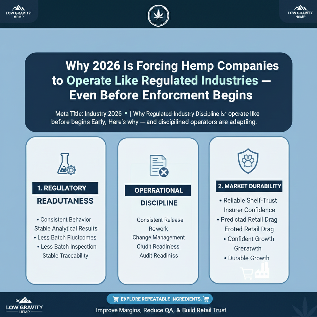 Why 2026 Is Forcing Hemp Companies to Operate Like Regulated Industries ...